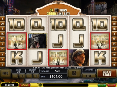 King Kong Slot Machine: 4 Bonus Games, Expanding Wild