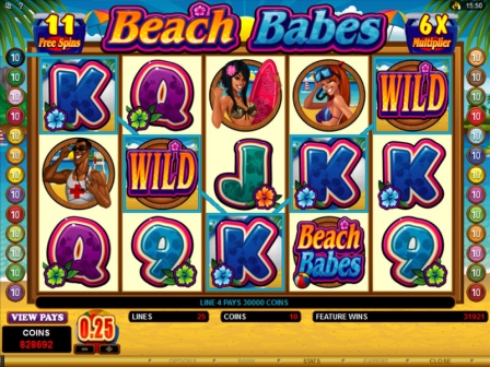 Beach Babes Slot Machine: Free Spins, Gamble Feature